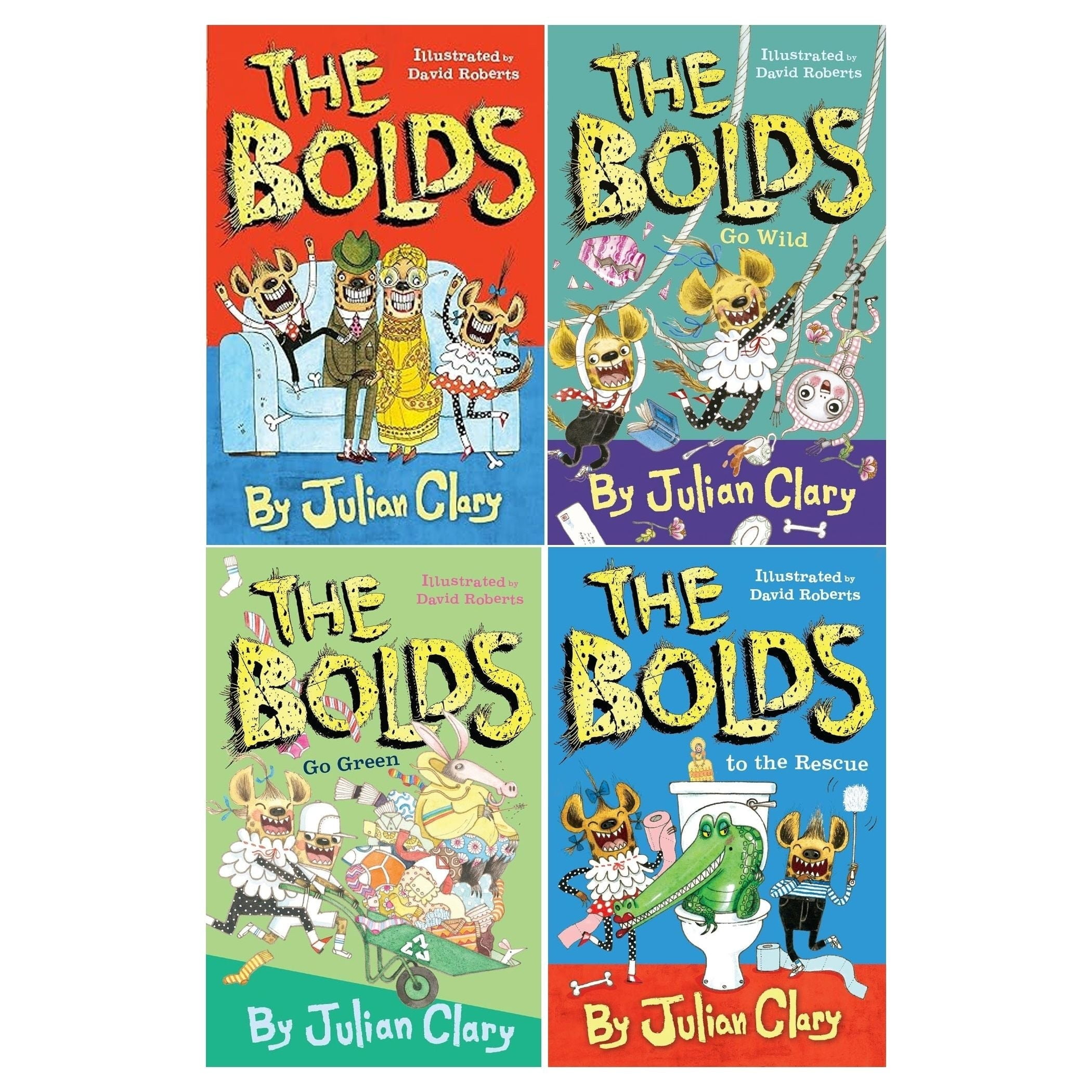 Julian Clary The Bolds 4 Books Collection Set (The Bolds, Go Green, To ...