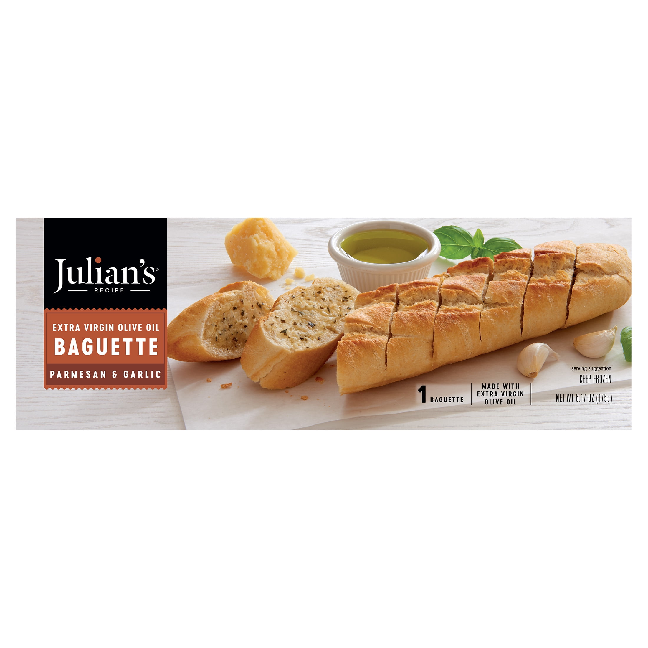 Julian's Recipe Parmesan & Garlic Bread Baguettes - Single Pack ...