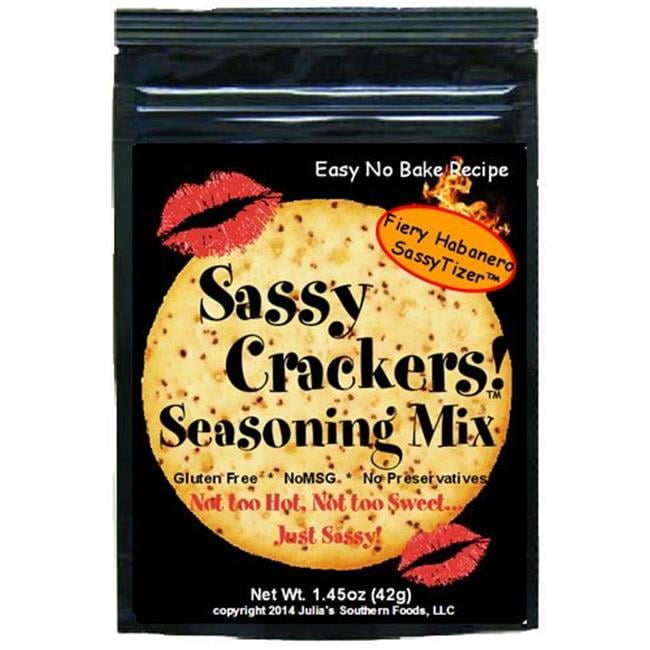 Julias Southern Foods JP545 Sassy Crackers Firey Habanero, Pack of 4 ...
