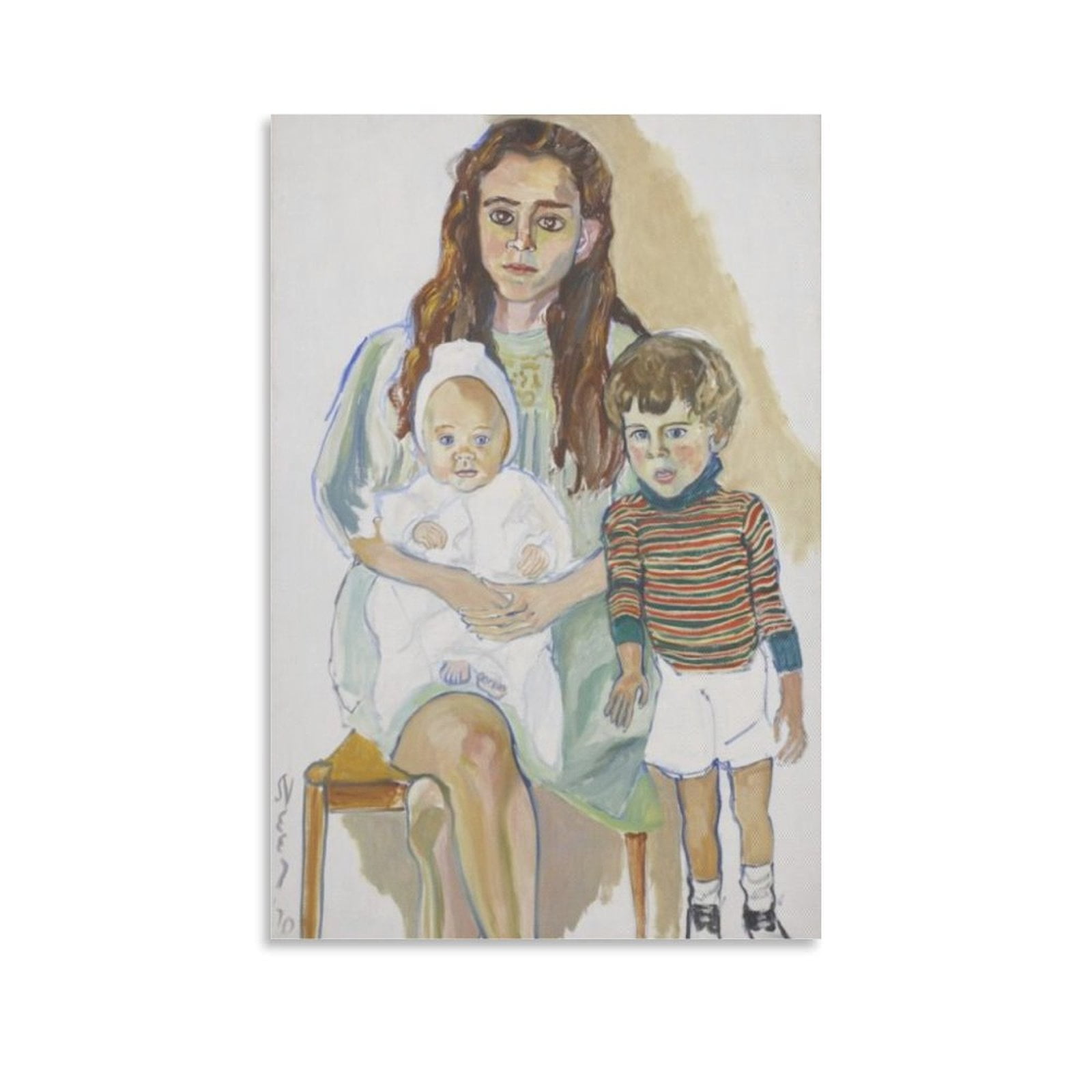 Julie And Children 1970 by Alice Neel Painting Print Photo Art Painting ...
