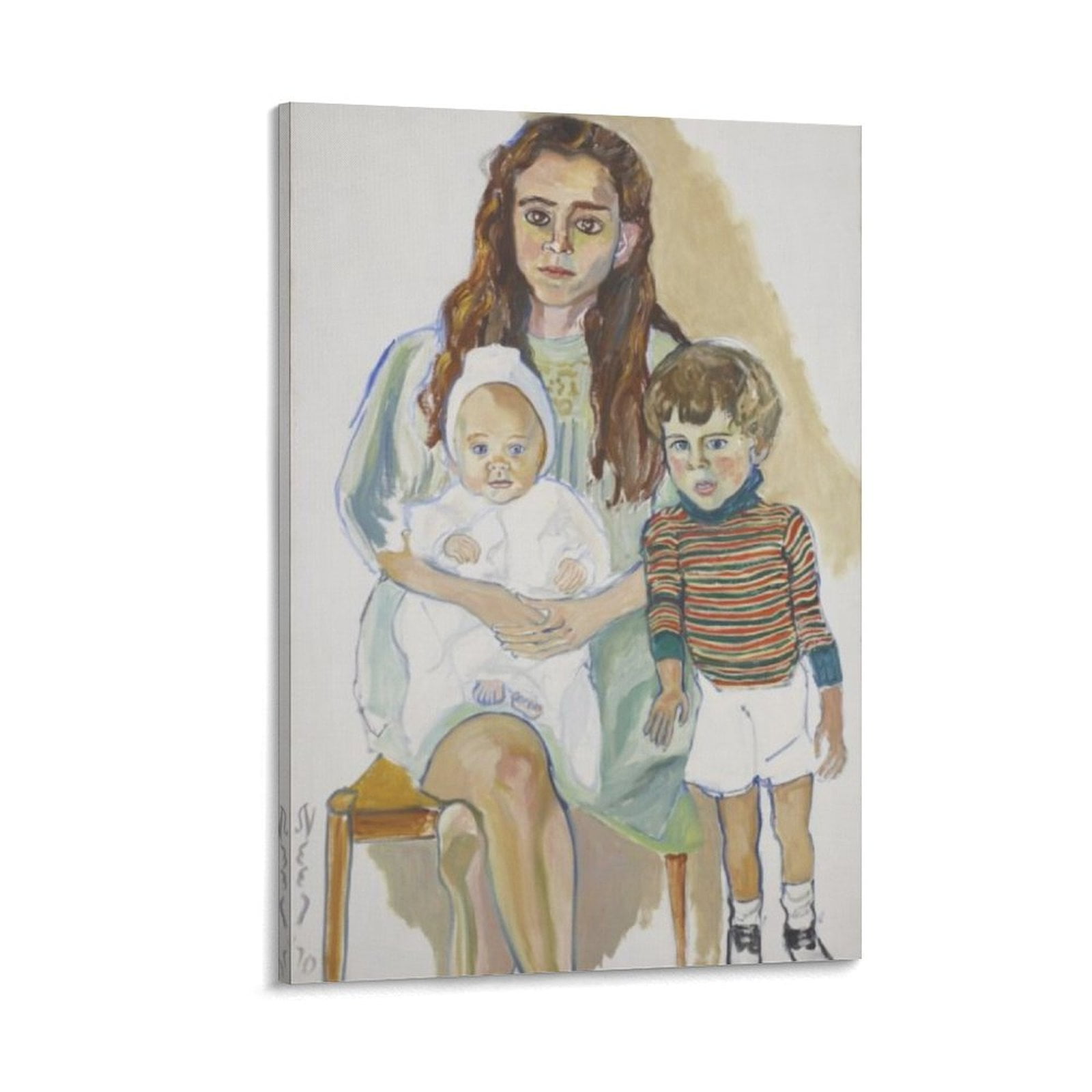 Julie And Children 1970 by Alice Neel Painting Canvas Art Poster and ...