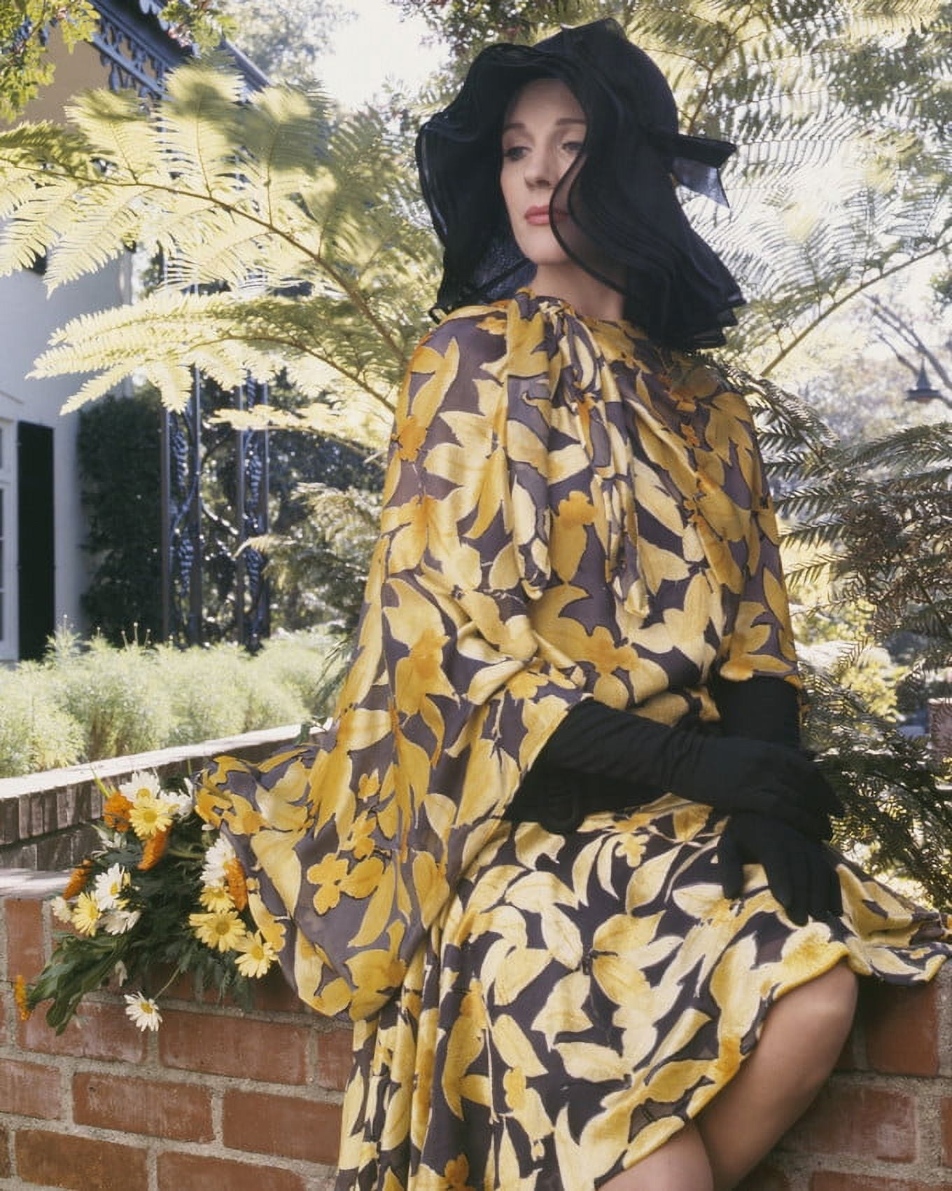 Julie Andrews Mid 1960's Pose In Yellow Glamour Outfit And Black Hat ...
