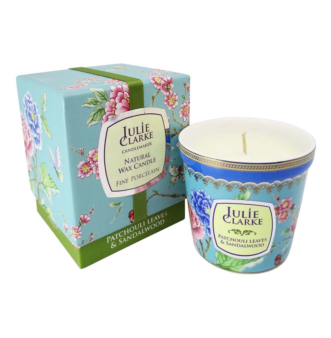 Julie Clarke Bone China 150g Scented Candle - Botanic Patchouli Leaves ...