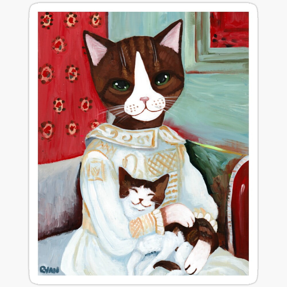 Julie Meownet With A Cat Sticker Phone Decal Water Bottle Stickers Car ...