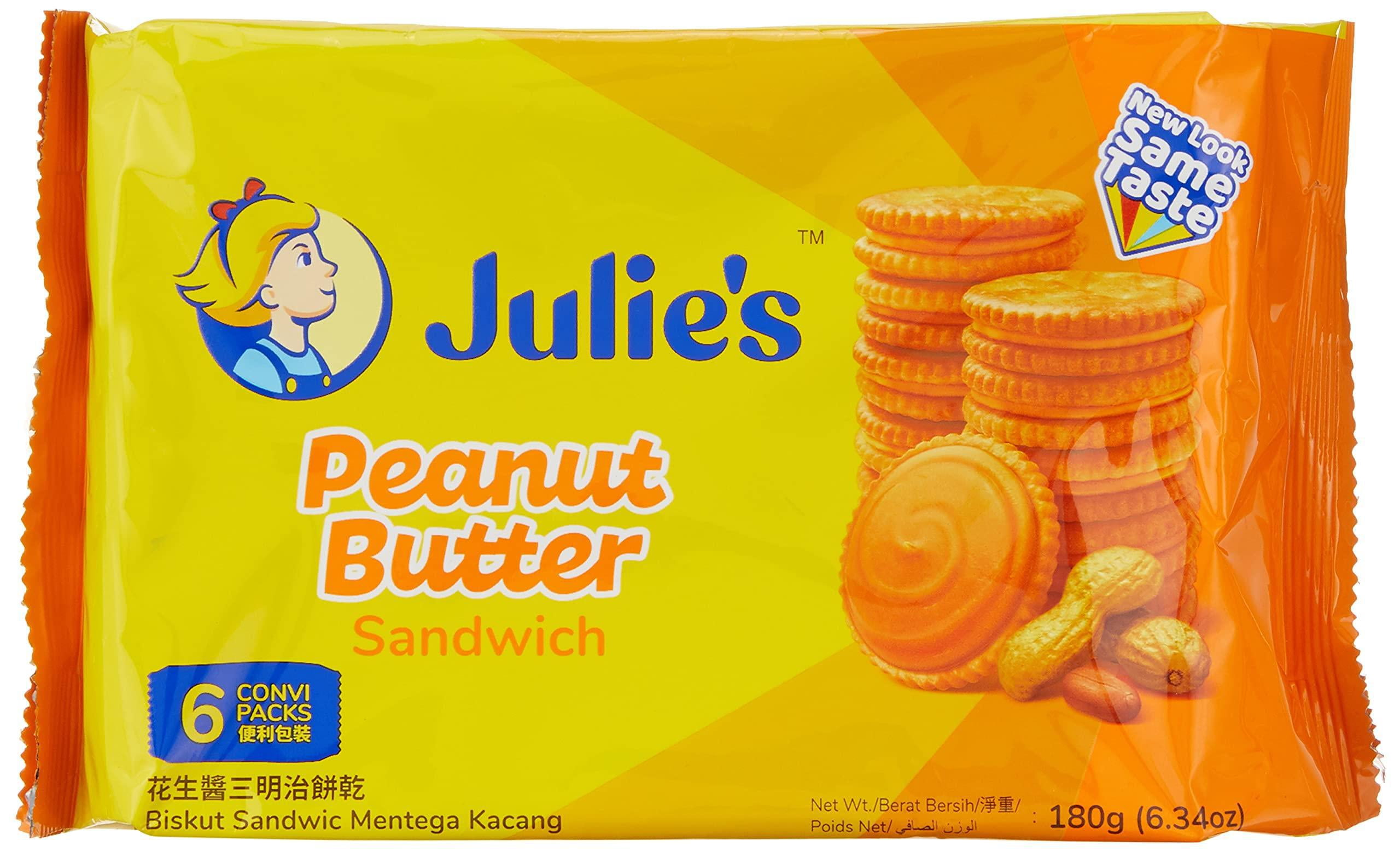 Julie's Peanut Butter Sandwich Biscuit, 6 ounces, 1 pack - Walmart.com