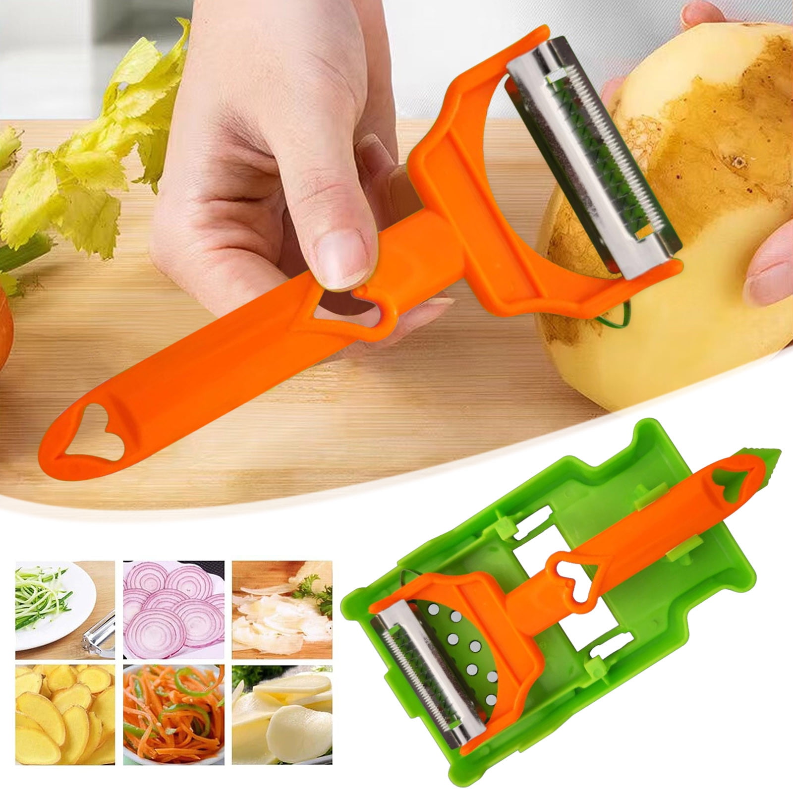 Julienne And Vegetable Peeler Shredder, Multi-Function Vegetable Peeler for Carrots, Cucumbers ...