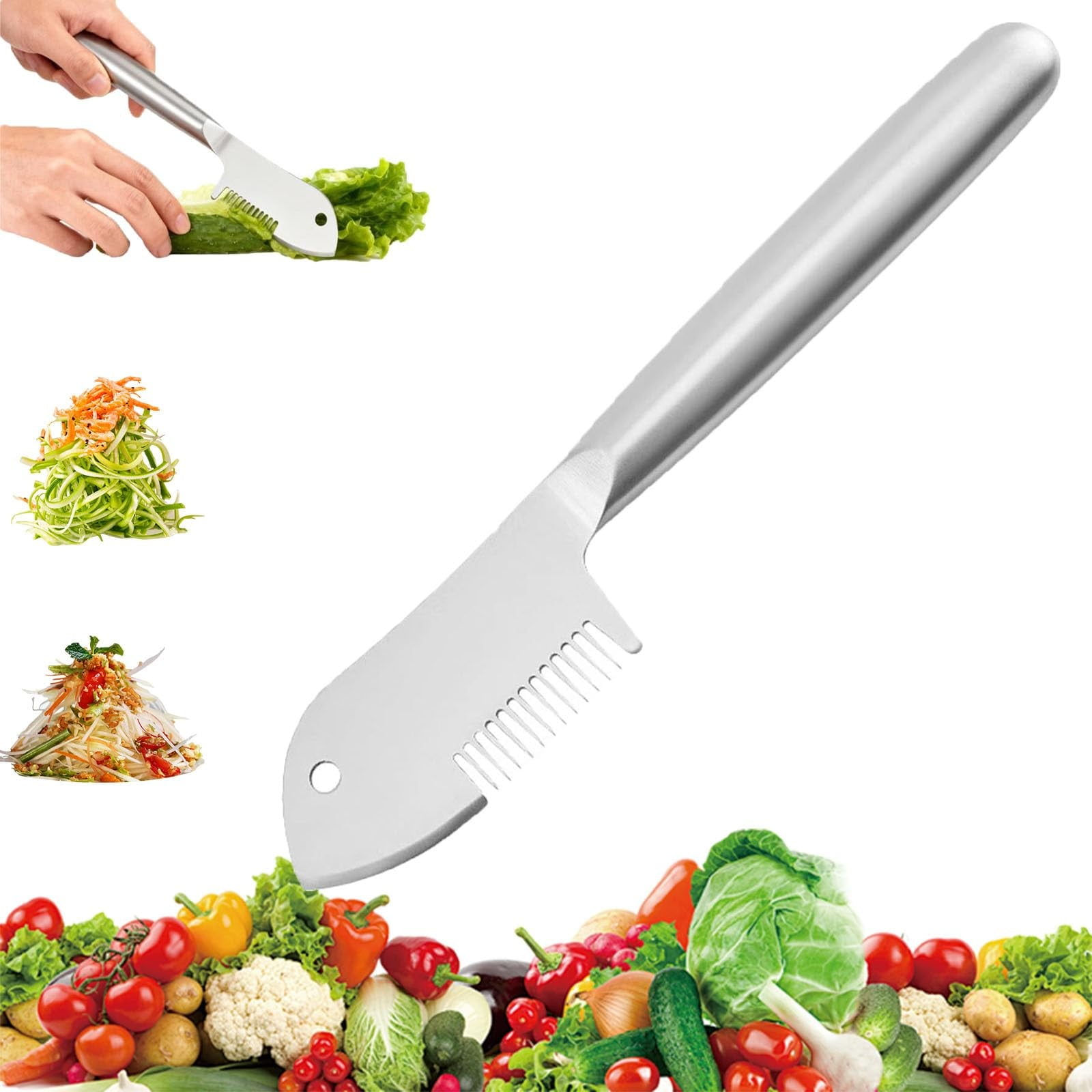 Julienne Peeler,1PCS Stainless Steel Multi-purpose Julienne Peeler ...