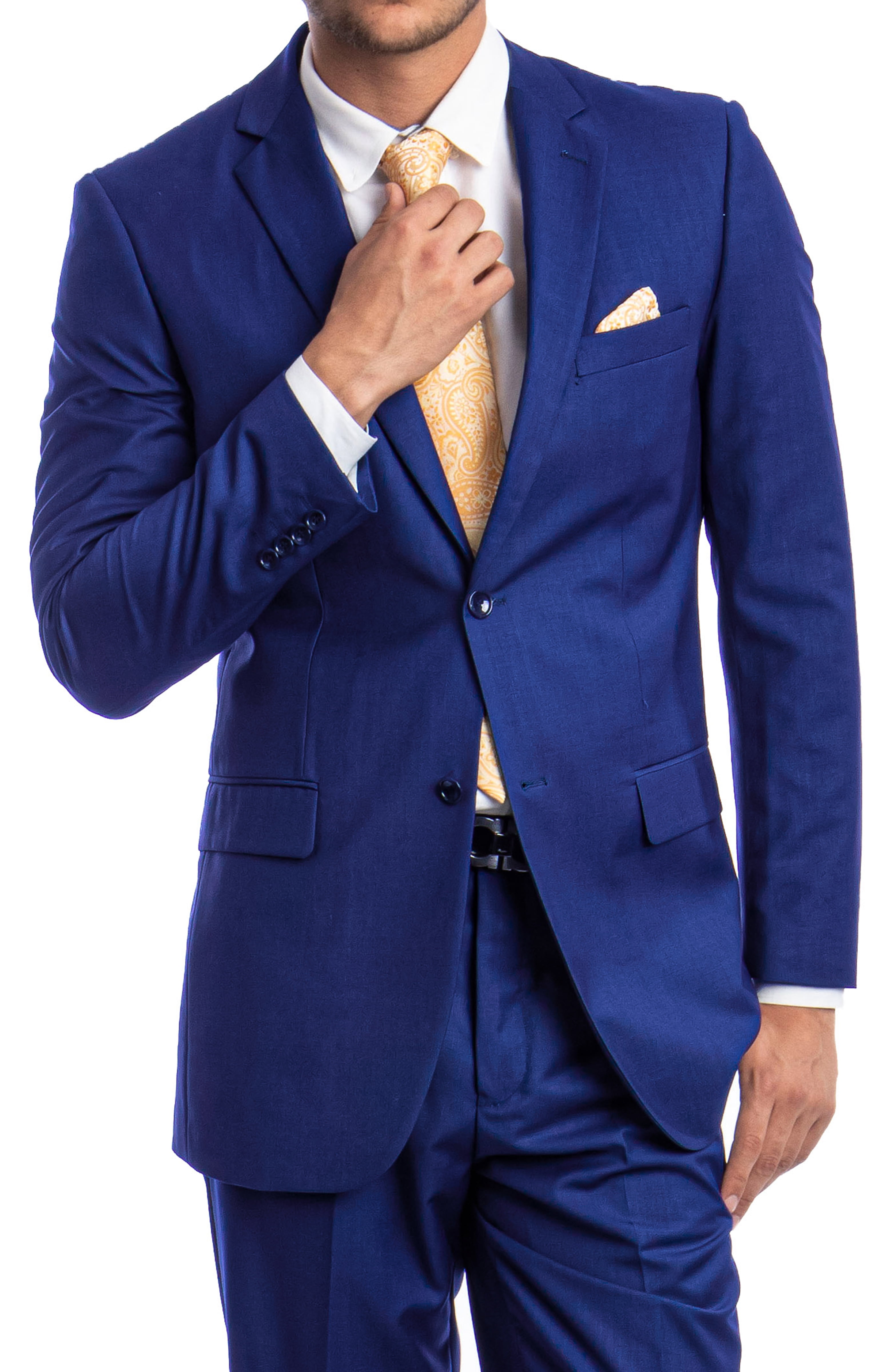 Julinie Mens Suit 2-Piece Solid Suit Set with Jacket and Dress Pants ...