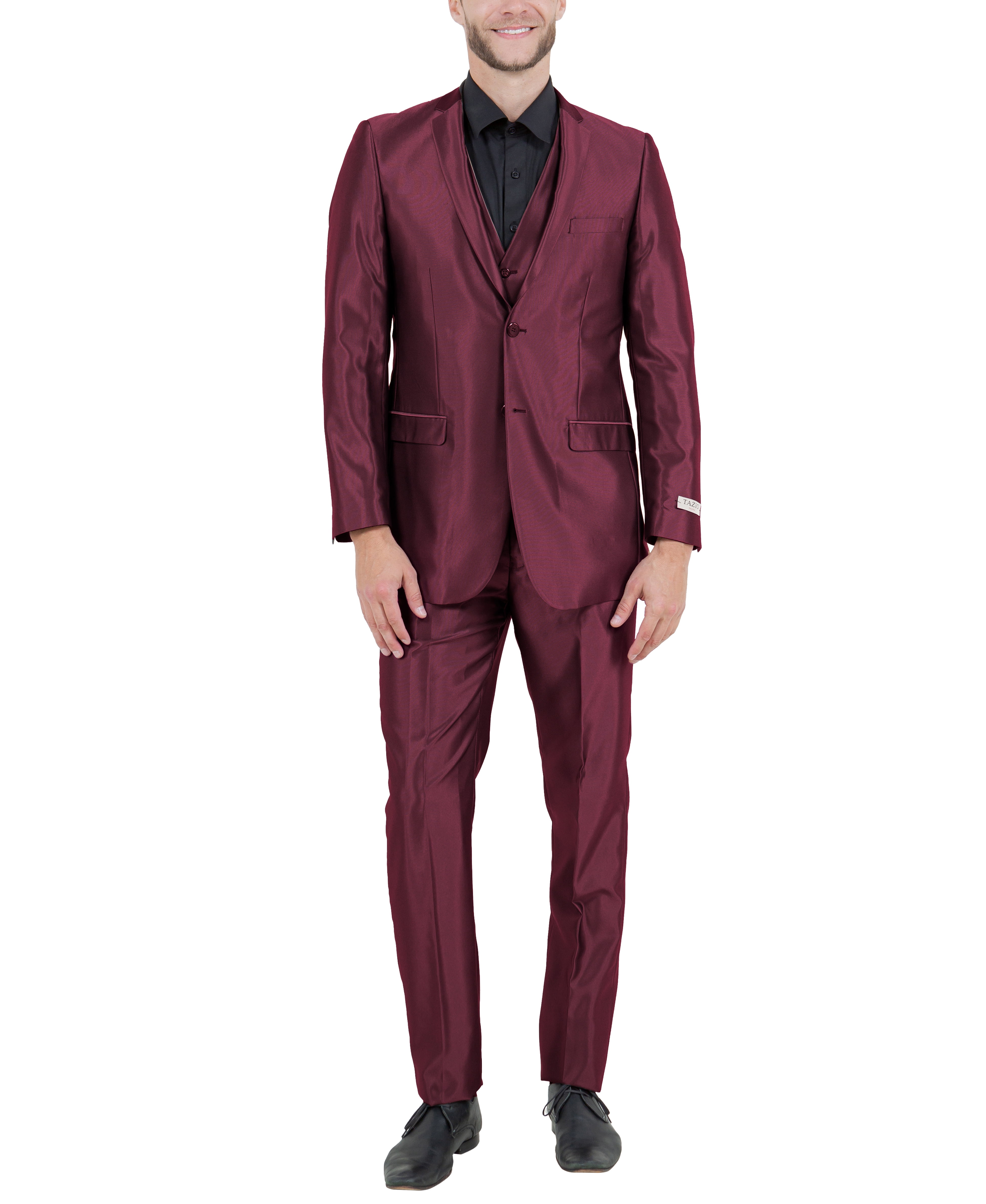 Julinie 3-Piece Solid Sharkskin Suit Set with Jacket, Vest, and Dress ...