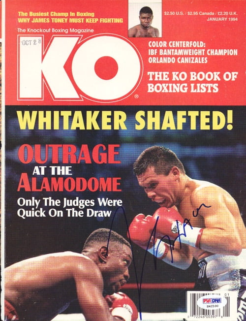 Julio Cesar Chavez Autographed KO Boxing Magazine Cover PSA/DNA #S42100 ...