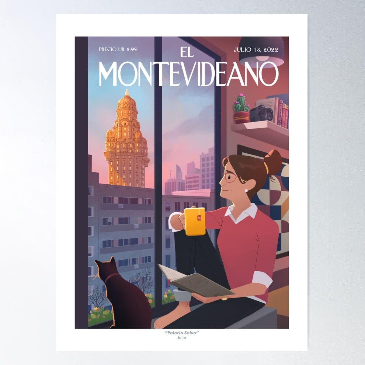 Julio "Palacio Salvo" Poster Wall Art, Modern Wall Decor For Living ...