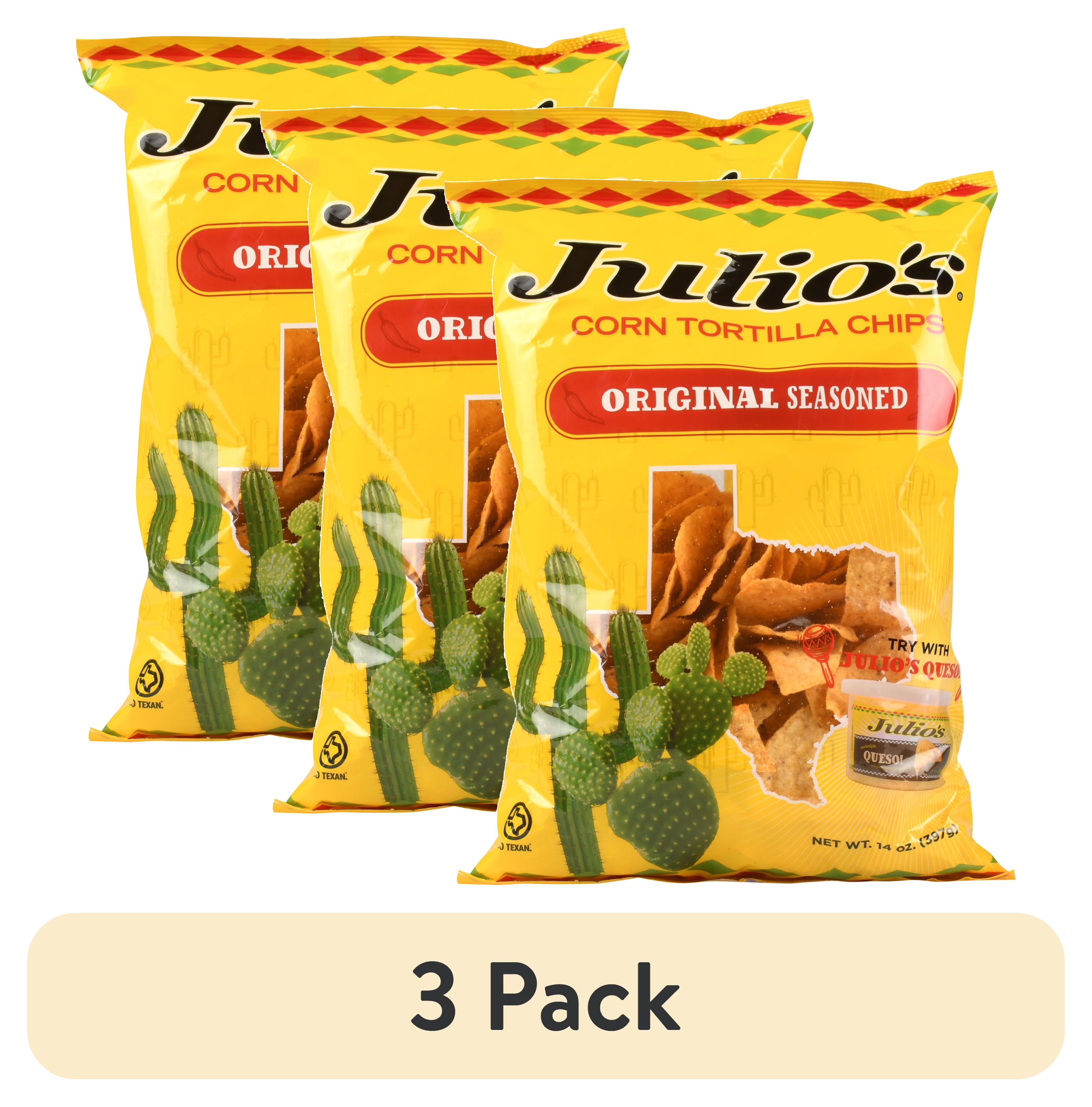 (3 pack) Julio's Seasoned Corn Tortilla Chips, 14 oz - Walmart.com