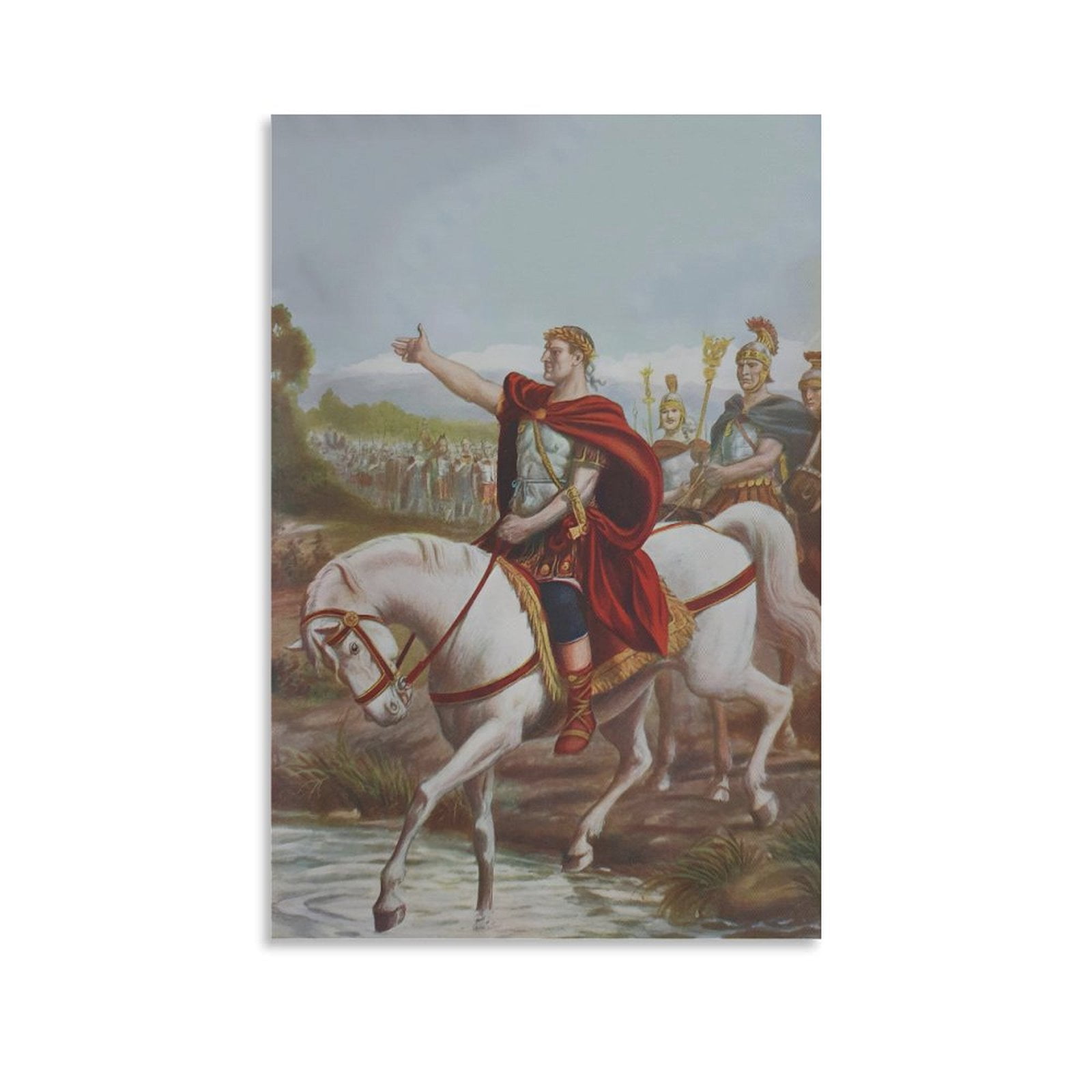 Julius Caesar Crossing The Rubicon Poster Poster Cool Artworks Painting ...