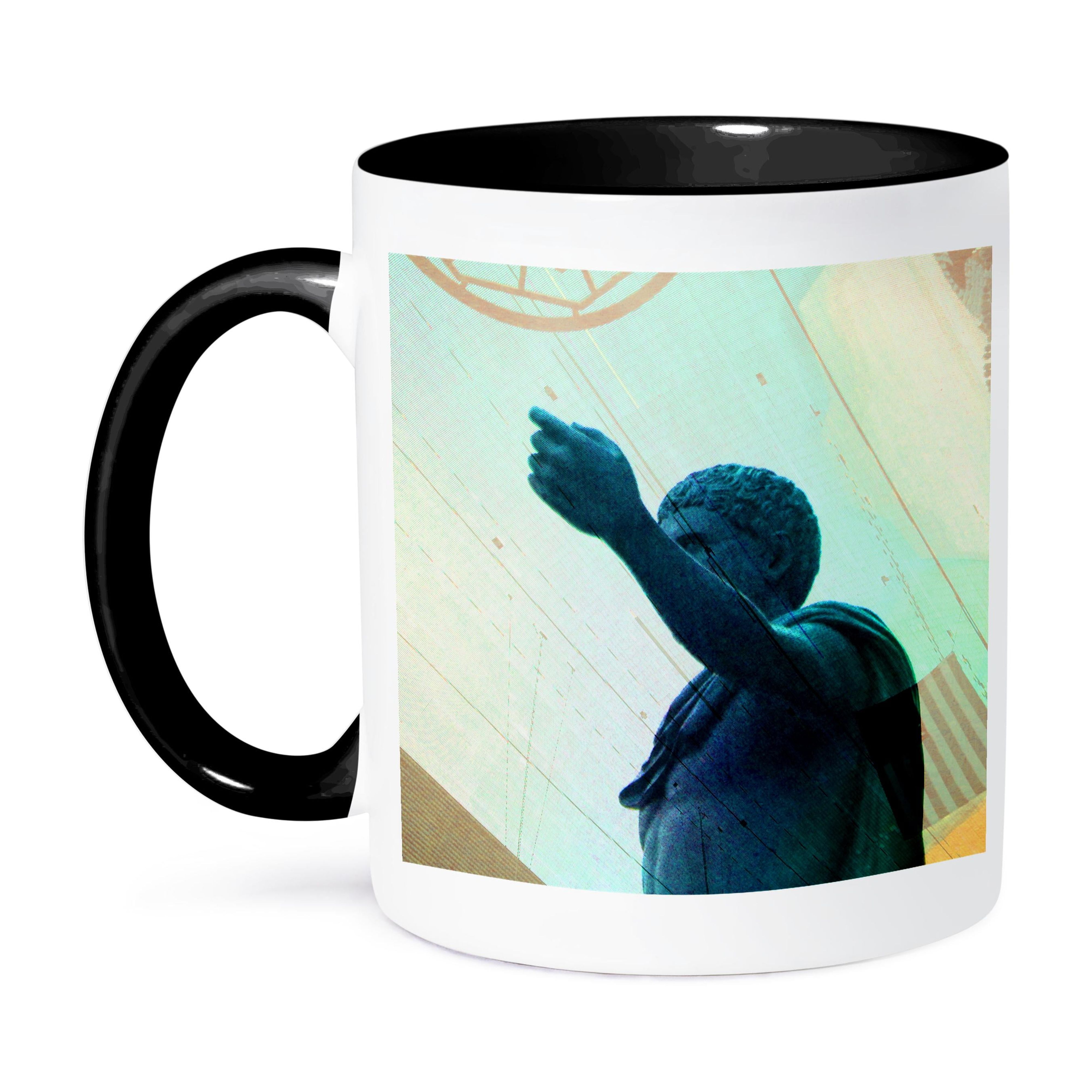 3dRose, Julius Caesar with an arm raised on a blended layer of green ...