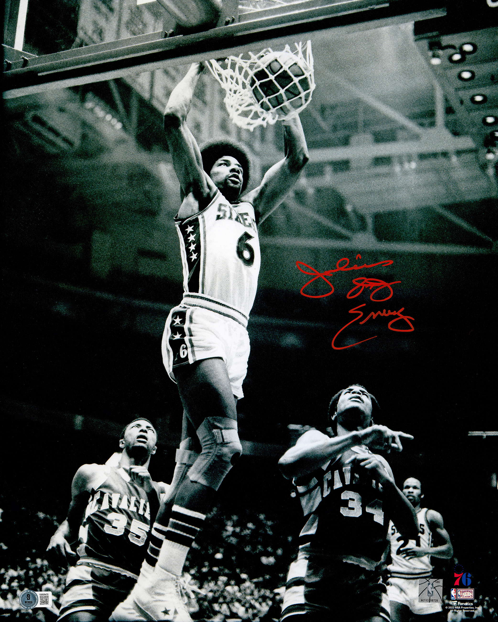 Julius "Dr. J" Erving Autographed 16x20 Photo Philadelphia 76ers ...