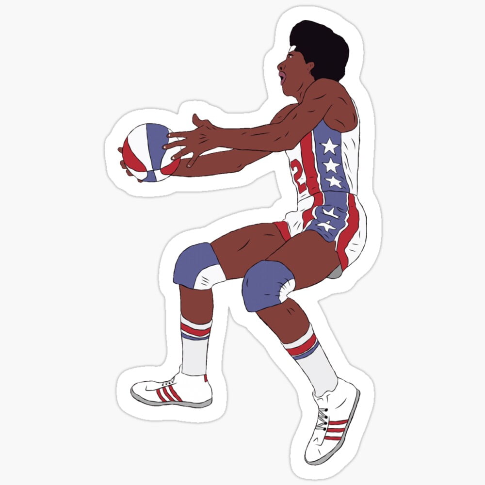 Julius Erving Layup Sticker Phone Decal Water Bottle Stickers Car ...