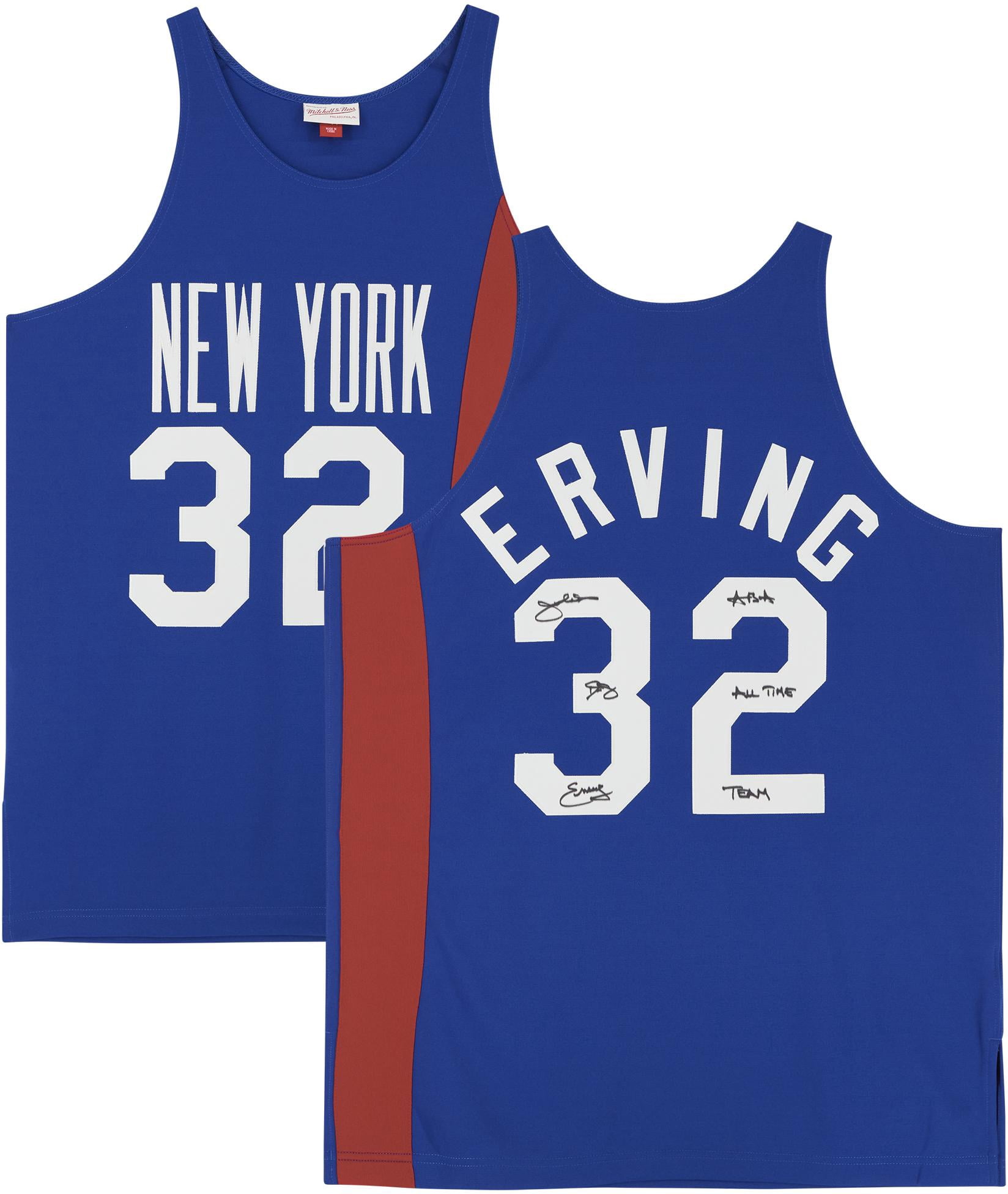 Julius Erving New York Nets Autographed Royal Blue Mitchell & Ness 1973 ...