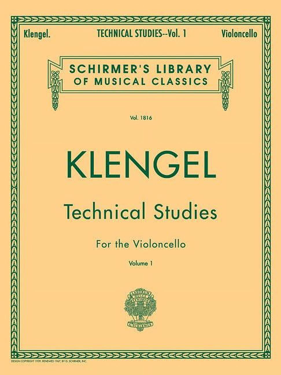 Julius Klengel: Technical Studies for the Violoncello, Volume 1: Schirmer Library of Classics ...