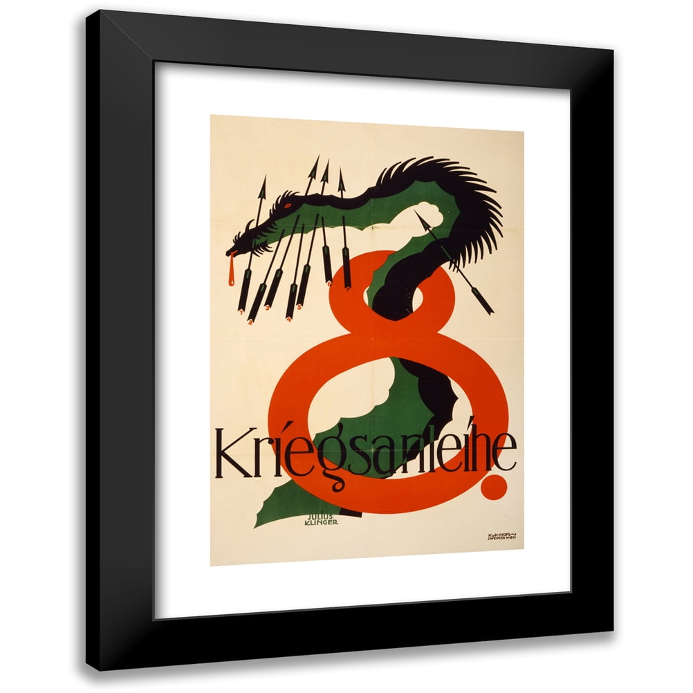 Julius Klinger 11x14 Black Modern Framed Museum Art Print Titled - 8 ...