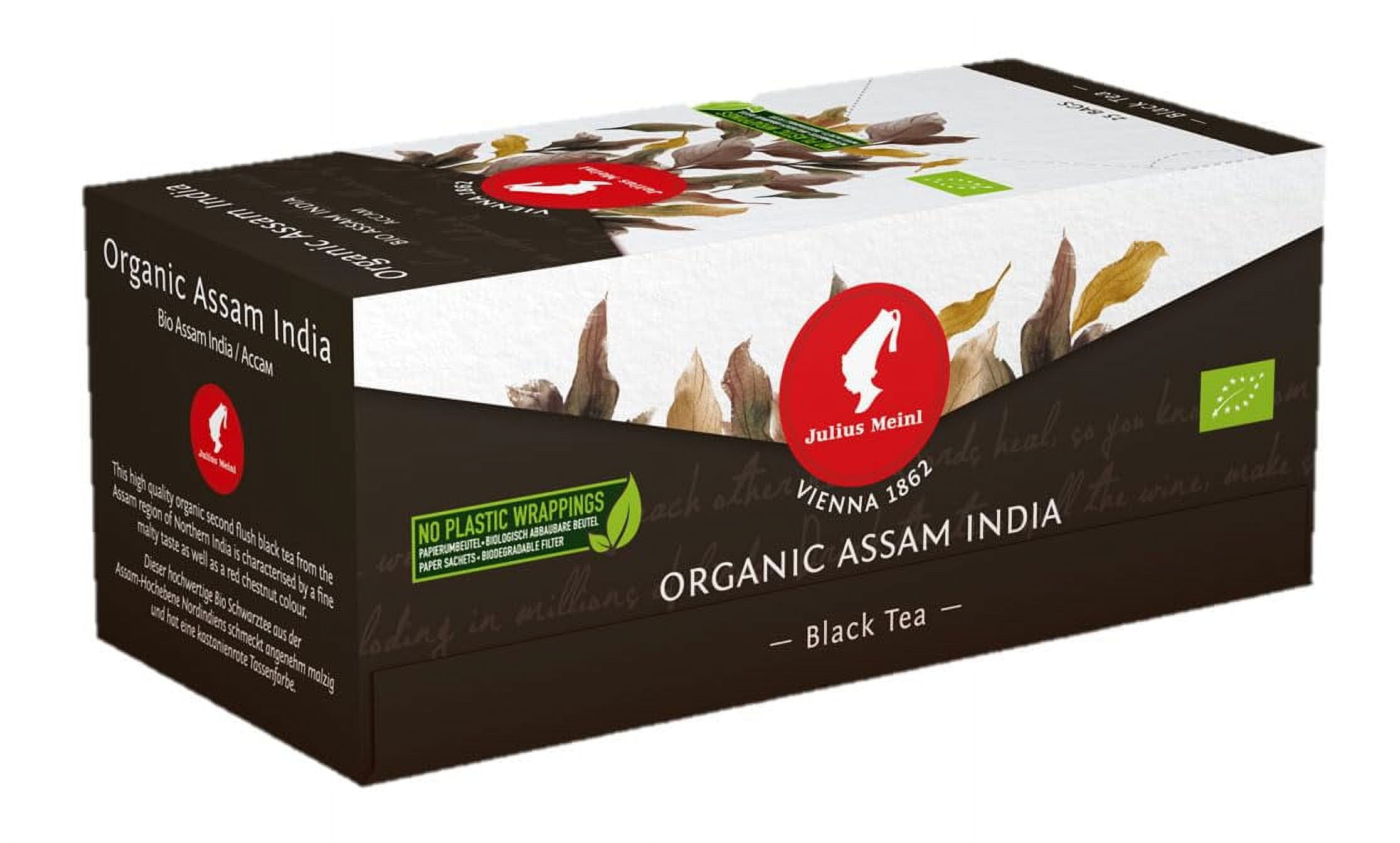 Julius Organic Assam India Black Tea 25ct - Plastic Packaging ...