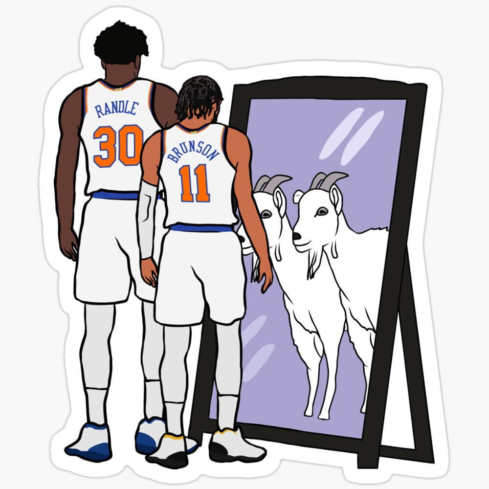 Julius Randle And Jalen Brunson Mirror Goats Sticker Phone Decal Water ...