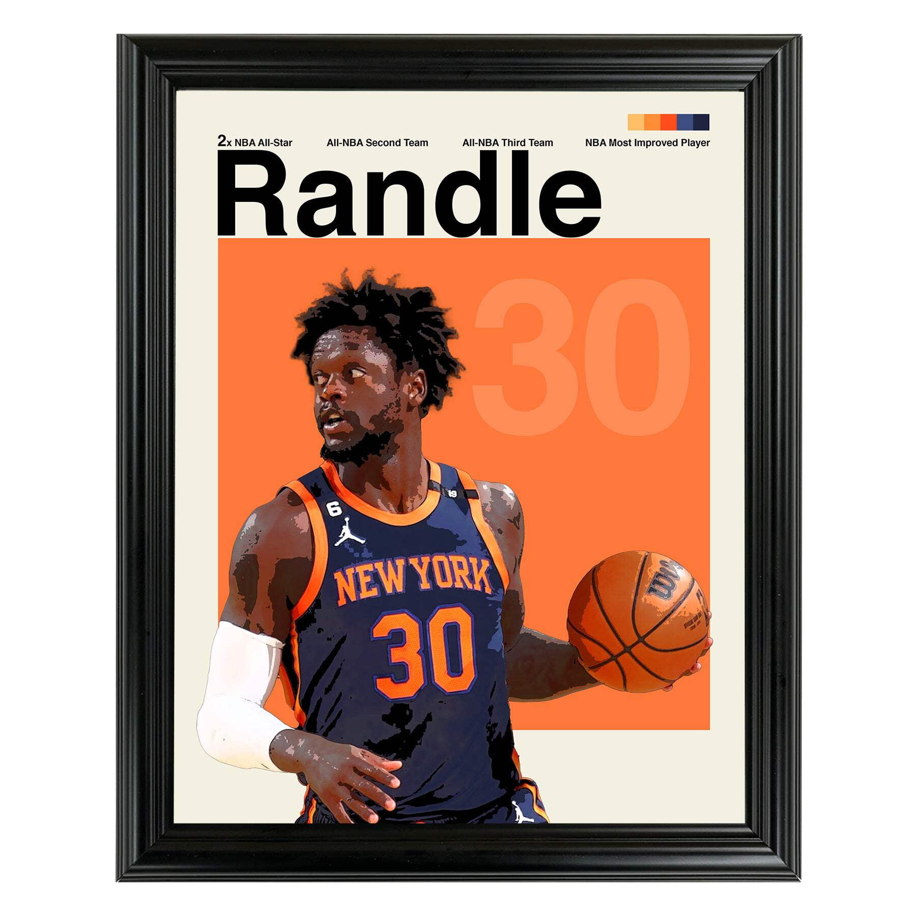 Julius Randle Framed Sports Art Photo by Thomas Maxwell - Walmart.com