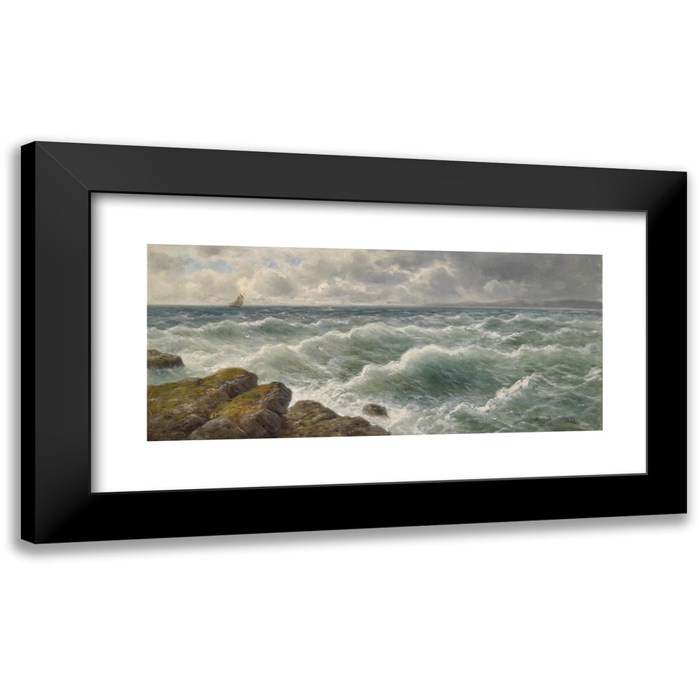 Julius Rose 24x13 Black Modern Framed Museum Art Print Titled - Coastal ...