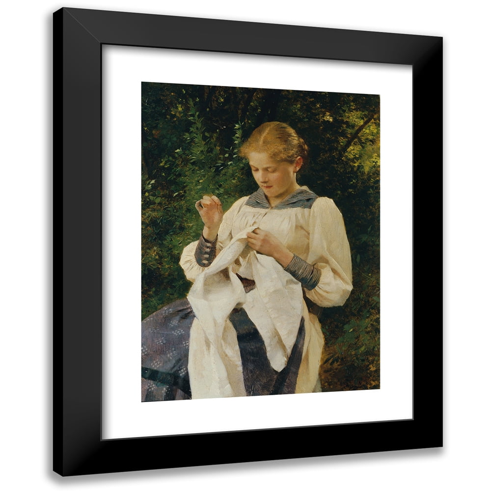 Julius Schmid 19x24 Black Modern Framed Museum Art Print Titled - Girl ...