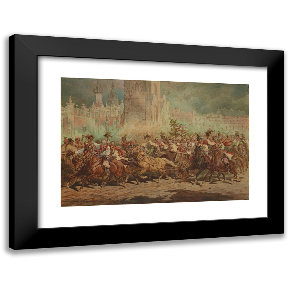 Juliusz Kossak 18x14 Black Modern Framed Museum Art Print Titled ...