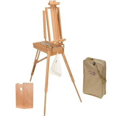 Paris Deluxe Artist French Easel w/ Leather Carry Strap Holds Paint ...