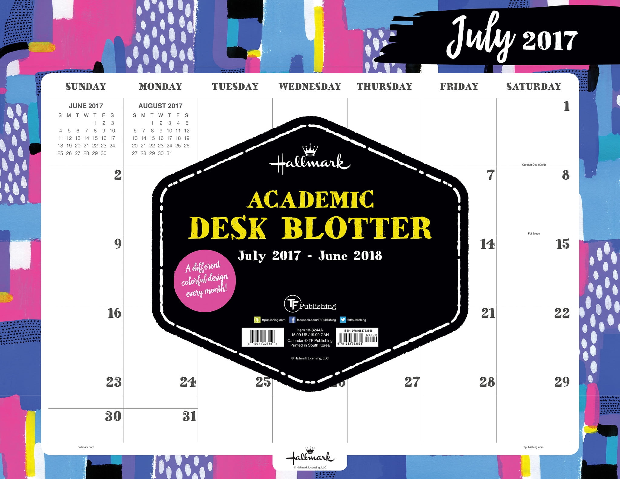 July 2017-June 2018 The Art of Hallmark Desk Pad Calendar - Walmart.com