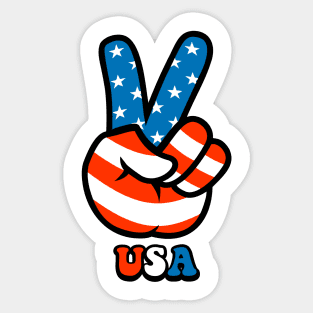 July 4Th Peace Sign Freedom Fingers Made Of American Usa Flag Symbol ...