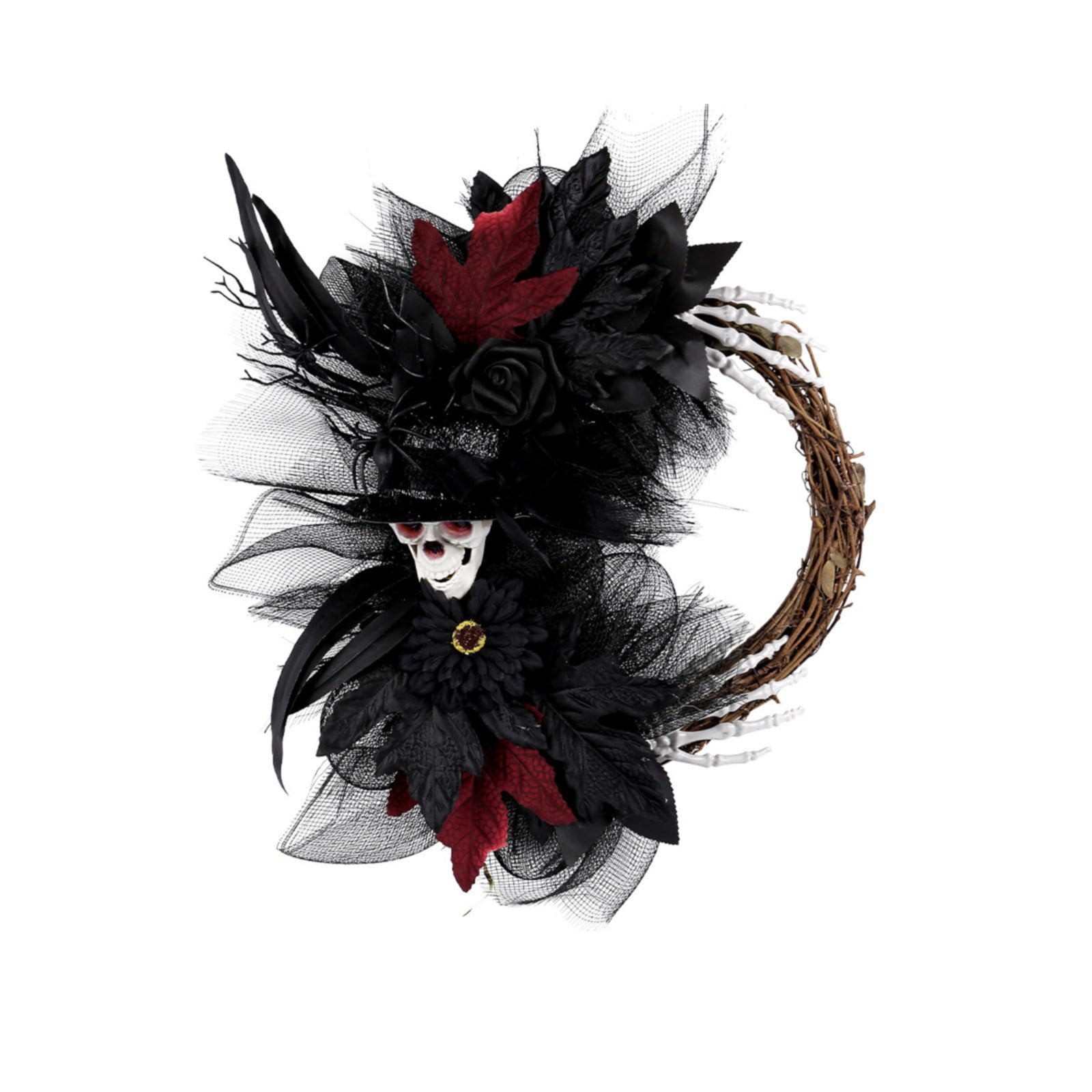 On July 4th 16 Inch Halloween Wreaths for Front Door Wreath With ...
