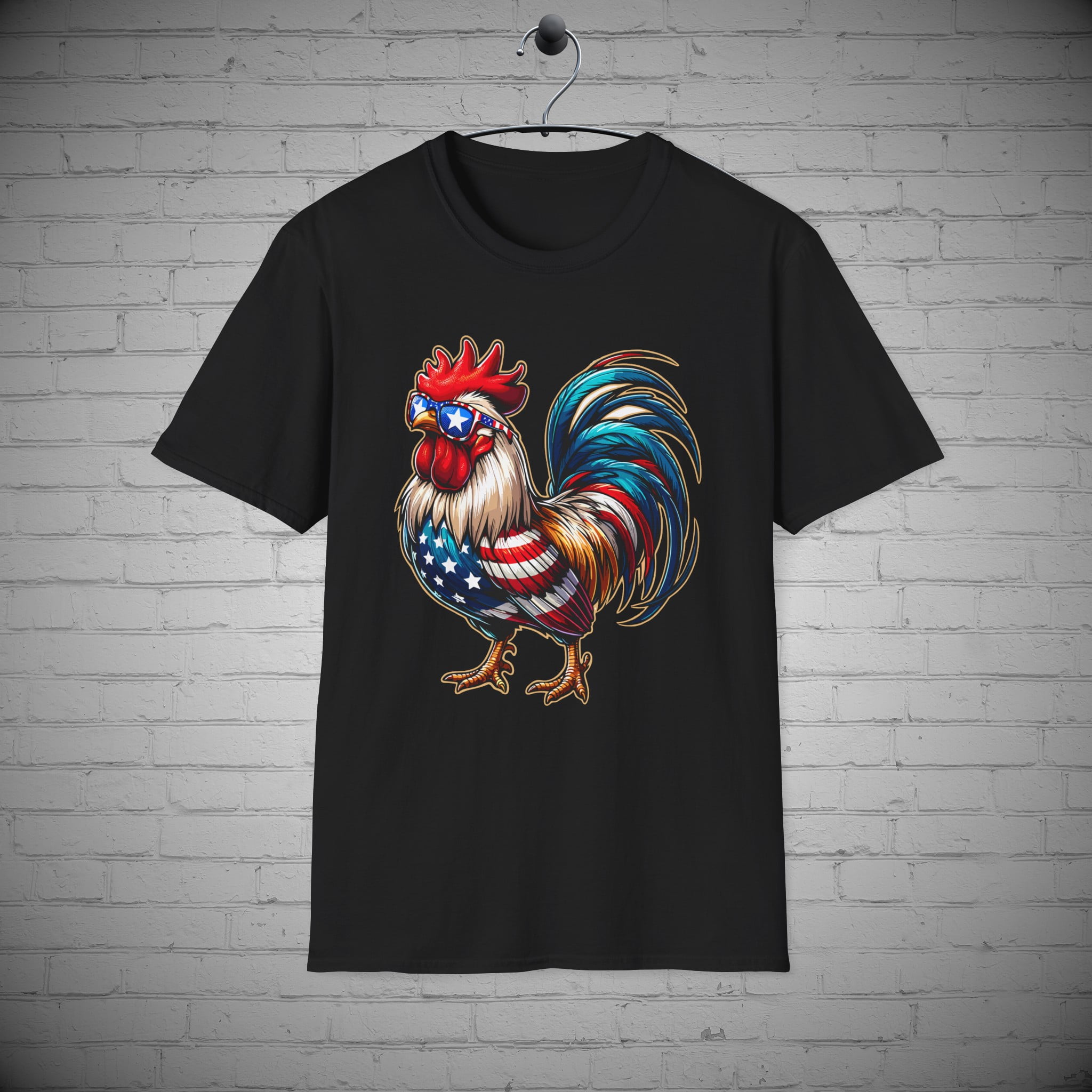 July 4th Chicken Rooster T-Shirt, Chicken tee, Rooster Independence Day ...