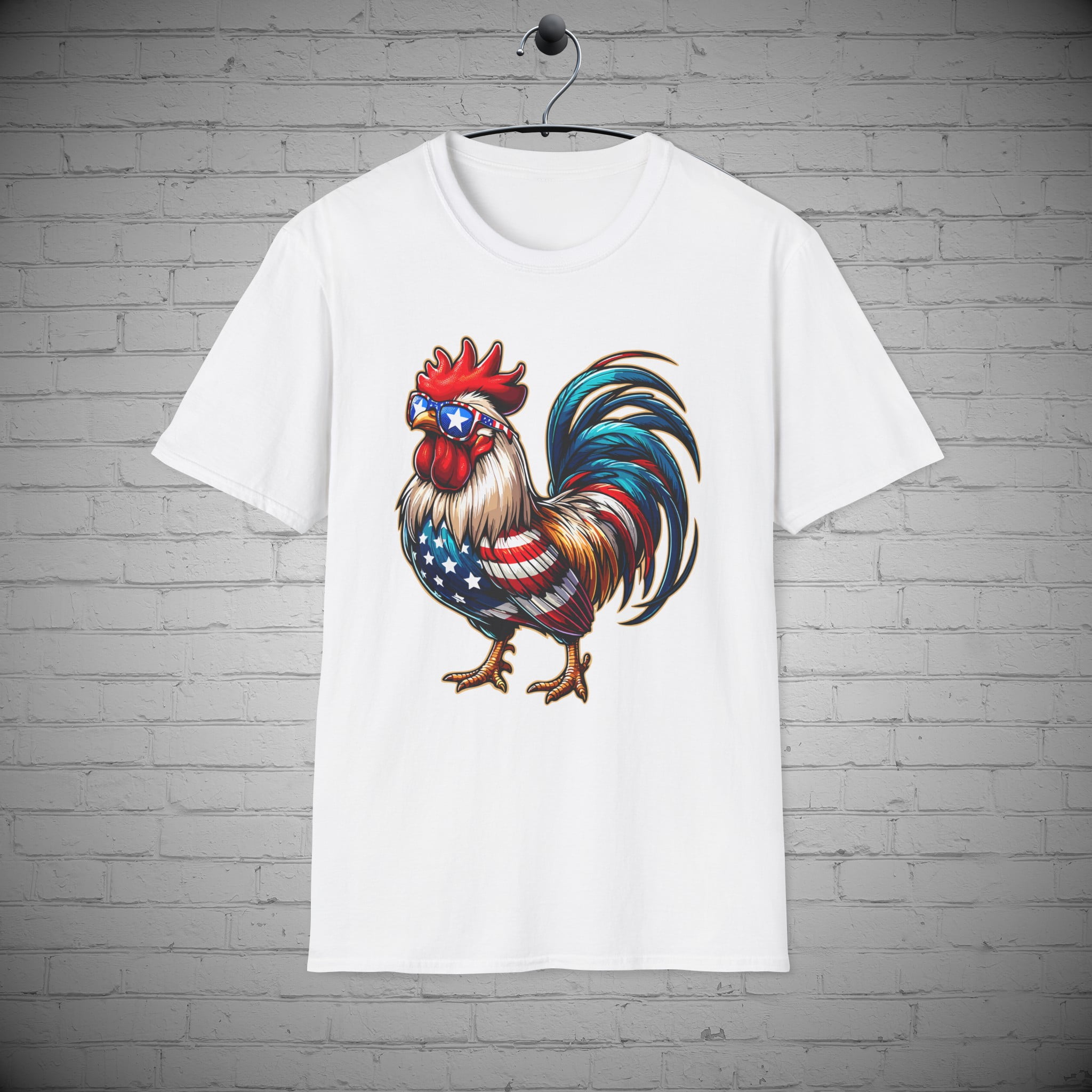 July 4th Chicken Rooster T-Shirt, Chicken tee, Rooster Independence Day ...