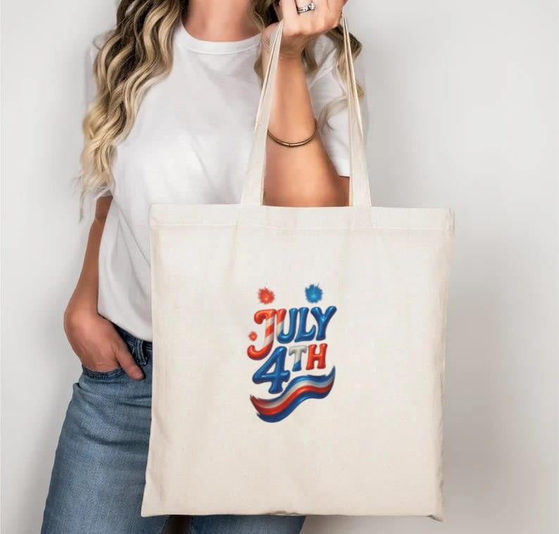 July 4th Fireworks Design Tote Bags for Patriotic Summer Vibes ...