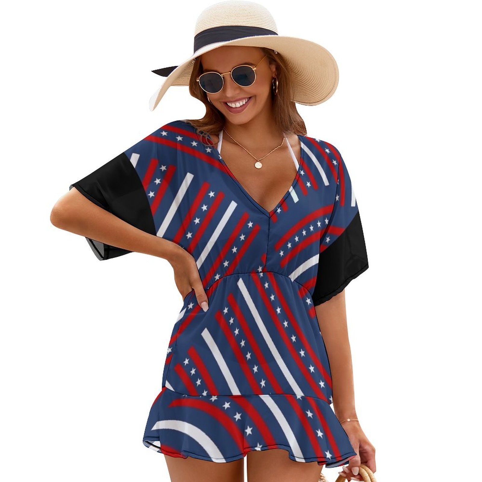 July 4th Flag 1 Cover Ups Bridesmaid dress woman dresses for official ...