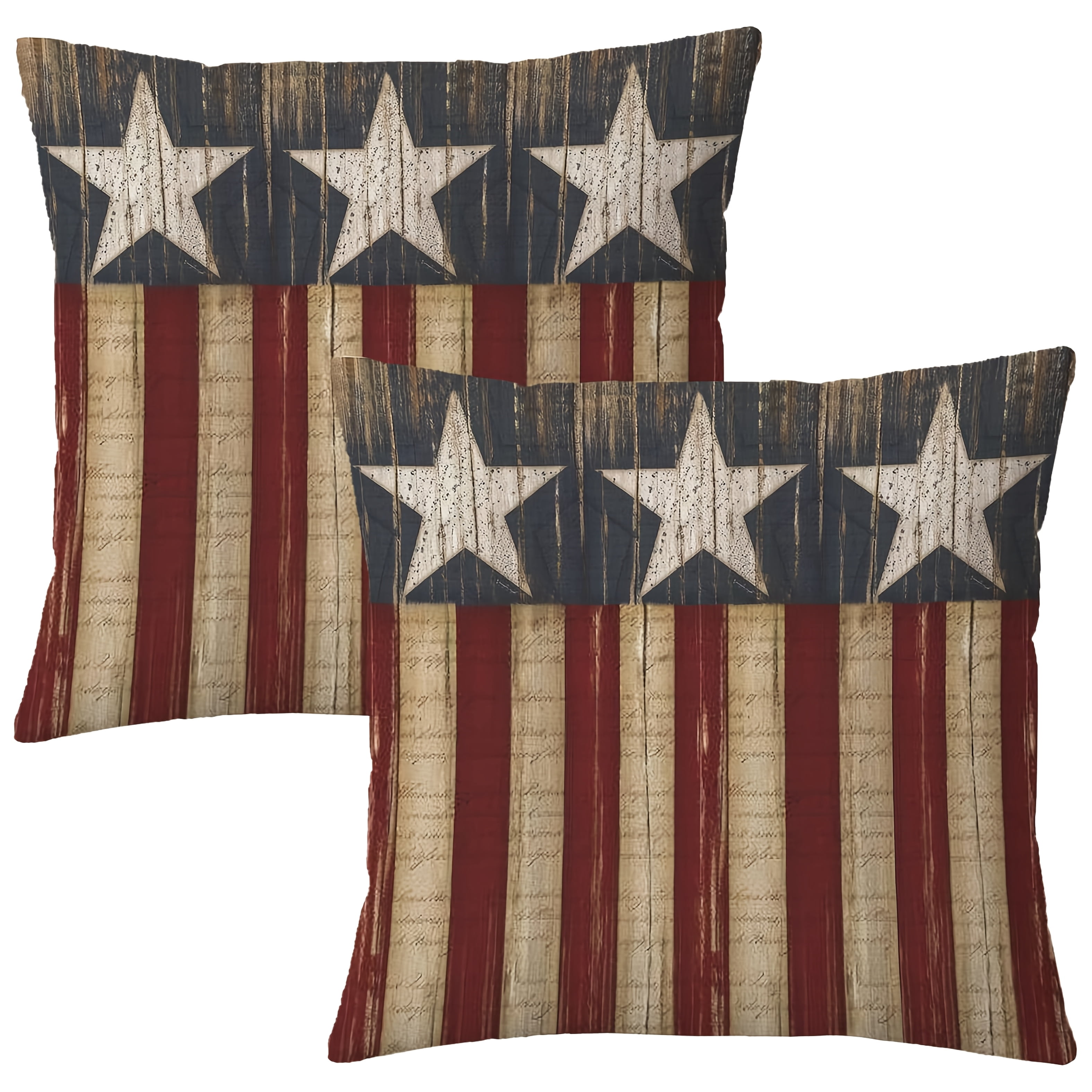 July 4th Independence Day Vintage Striped Star Decorated American Flag ...
