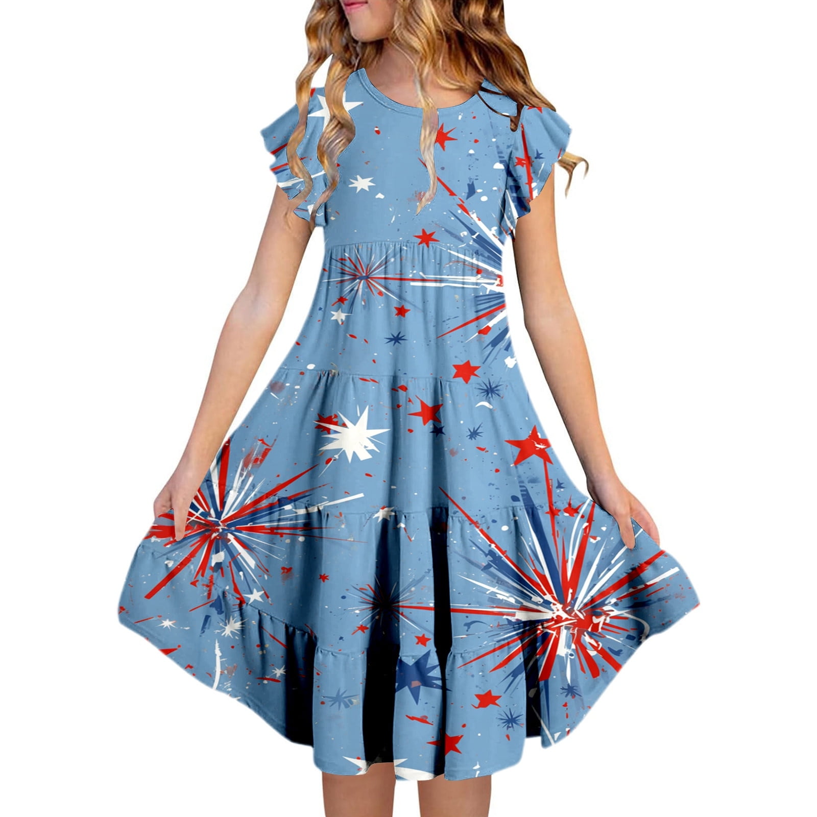 July 4th Long Summer Dresses for Girls Independence Day Clothes ...
