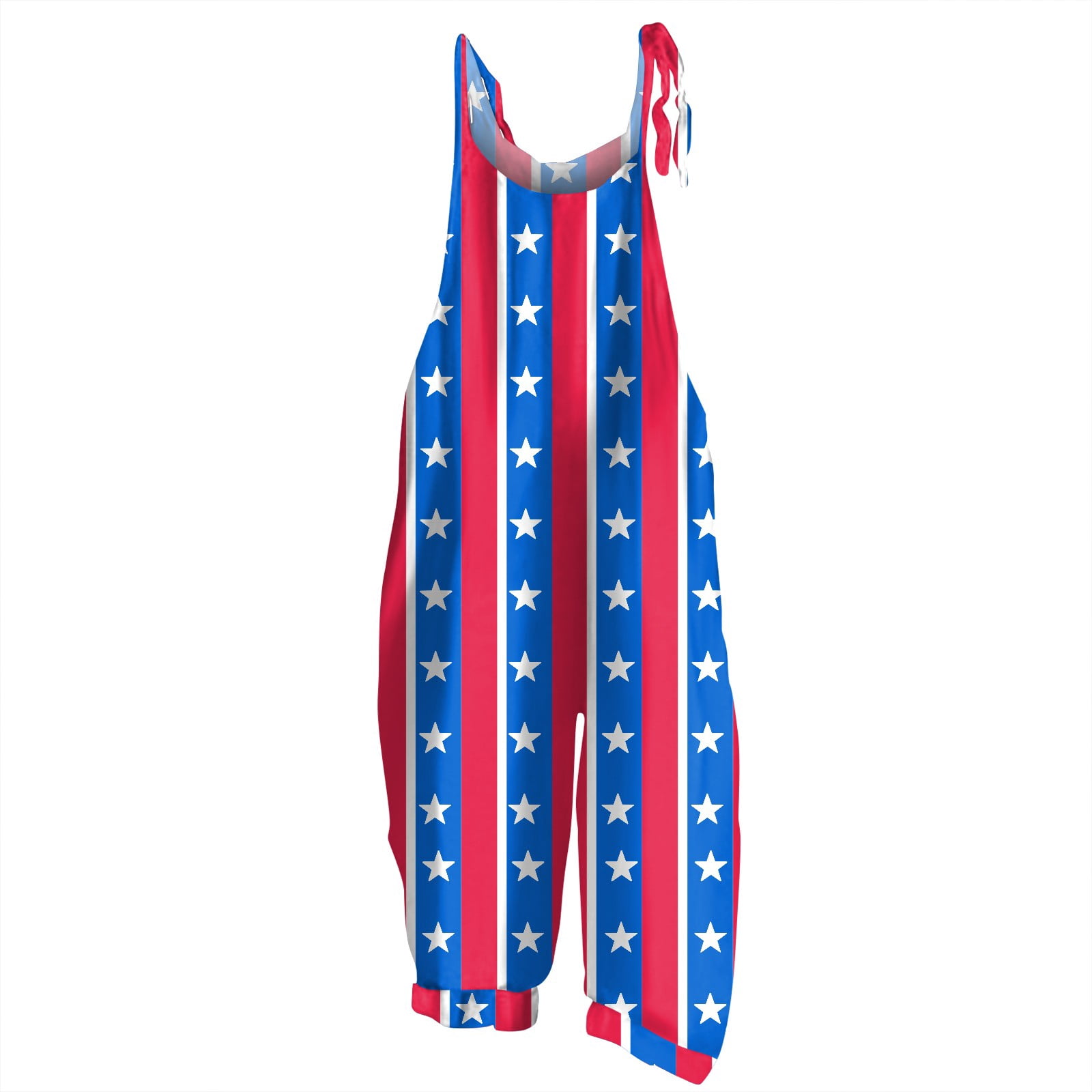July 4th Tops for Women Patriotic Graphic Jumpsuits Spaghetti Strap ...
