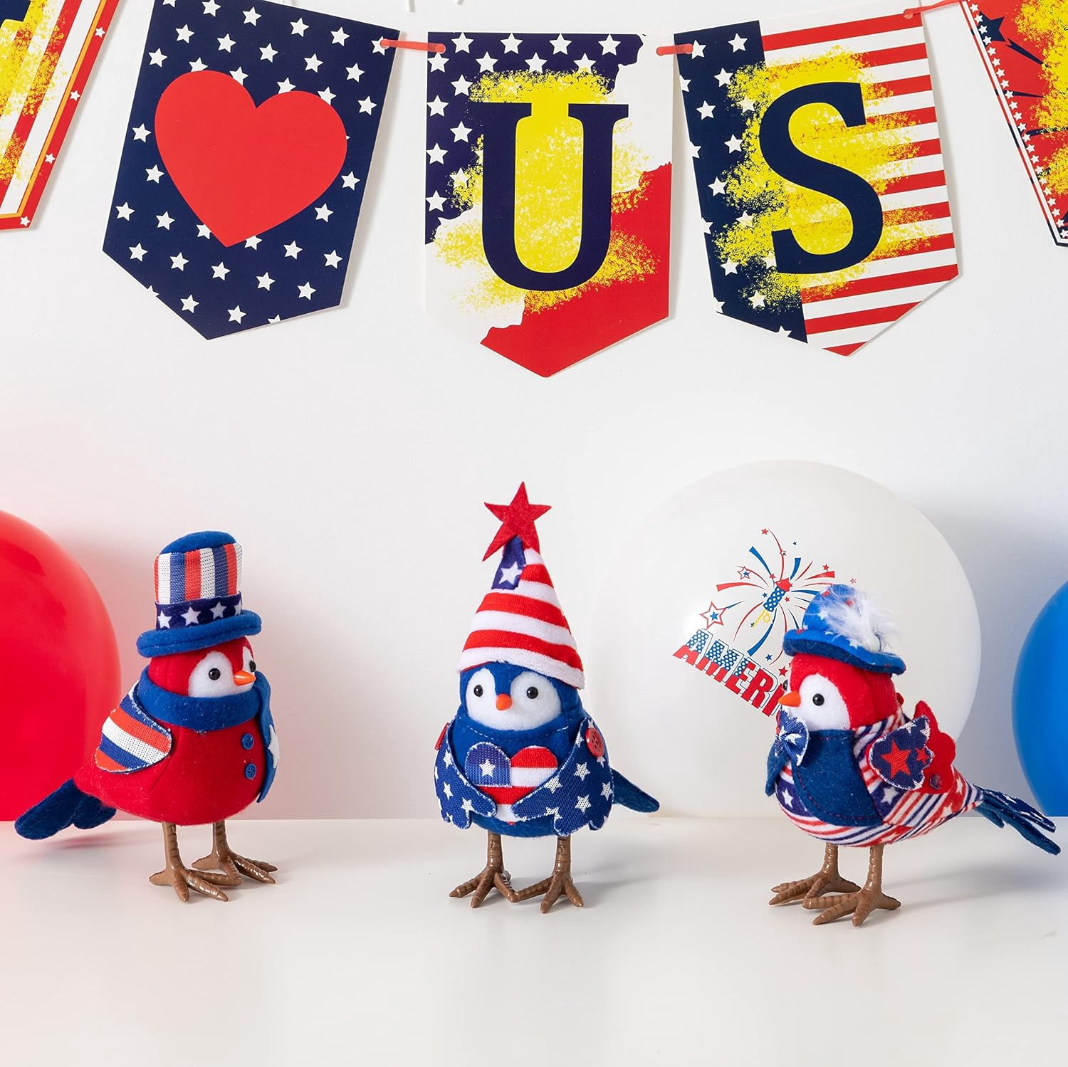 July Birds American Independence Day Fourth of July Veterans Day 3 Bird ...
