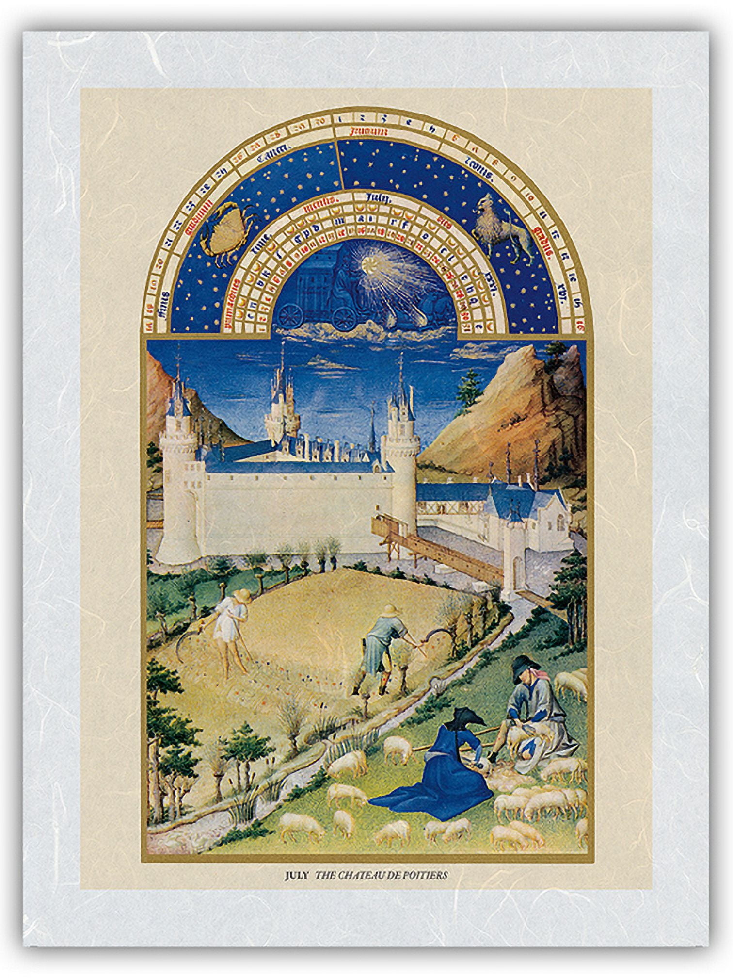 July: Château de Poitiers - Book of Hours (Très Riches Heures ...