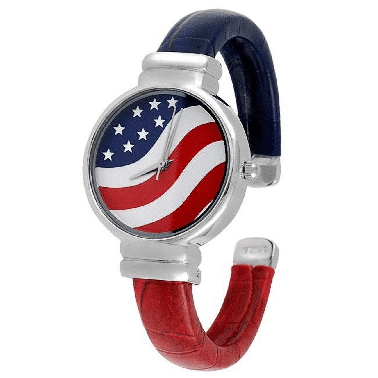 July Fourth Independence Day American United State Flag Bangle Watch ...