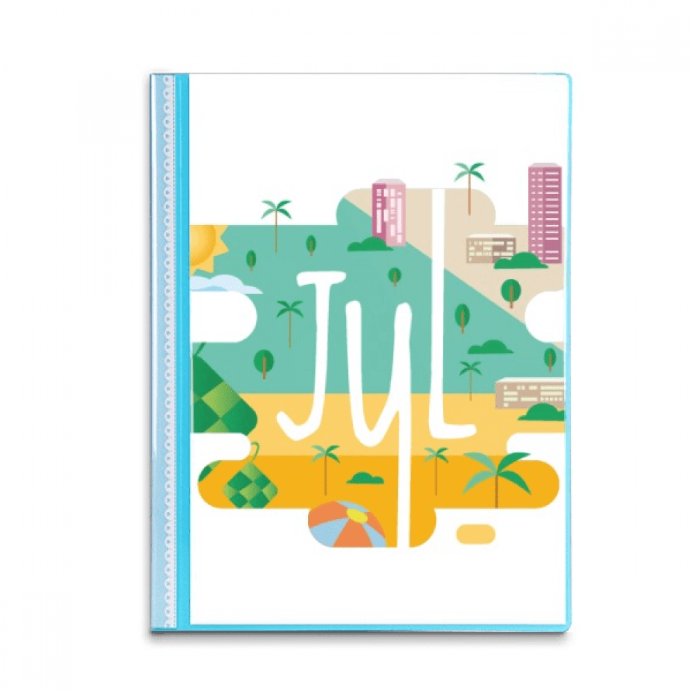 July Month Season Illustration Book Sheet Protectors Portfolio Binder ...
