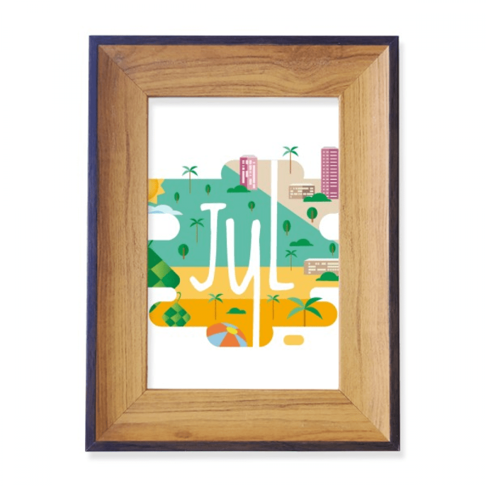 July Month Season Illustration Photo Frame Exhibition Display Art ...
