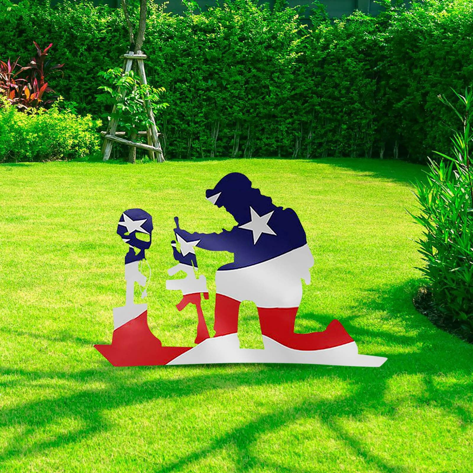 July Of 4 Memorial Stakes Plaque For Veterans Fallen Soldiers Grave ...