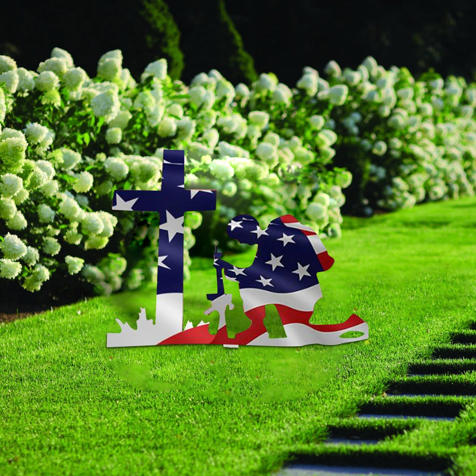 July Of 4 Memorial Stakes Plaque For Veterans Fallen Soldiers Grave ...