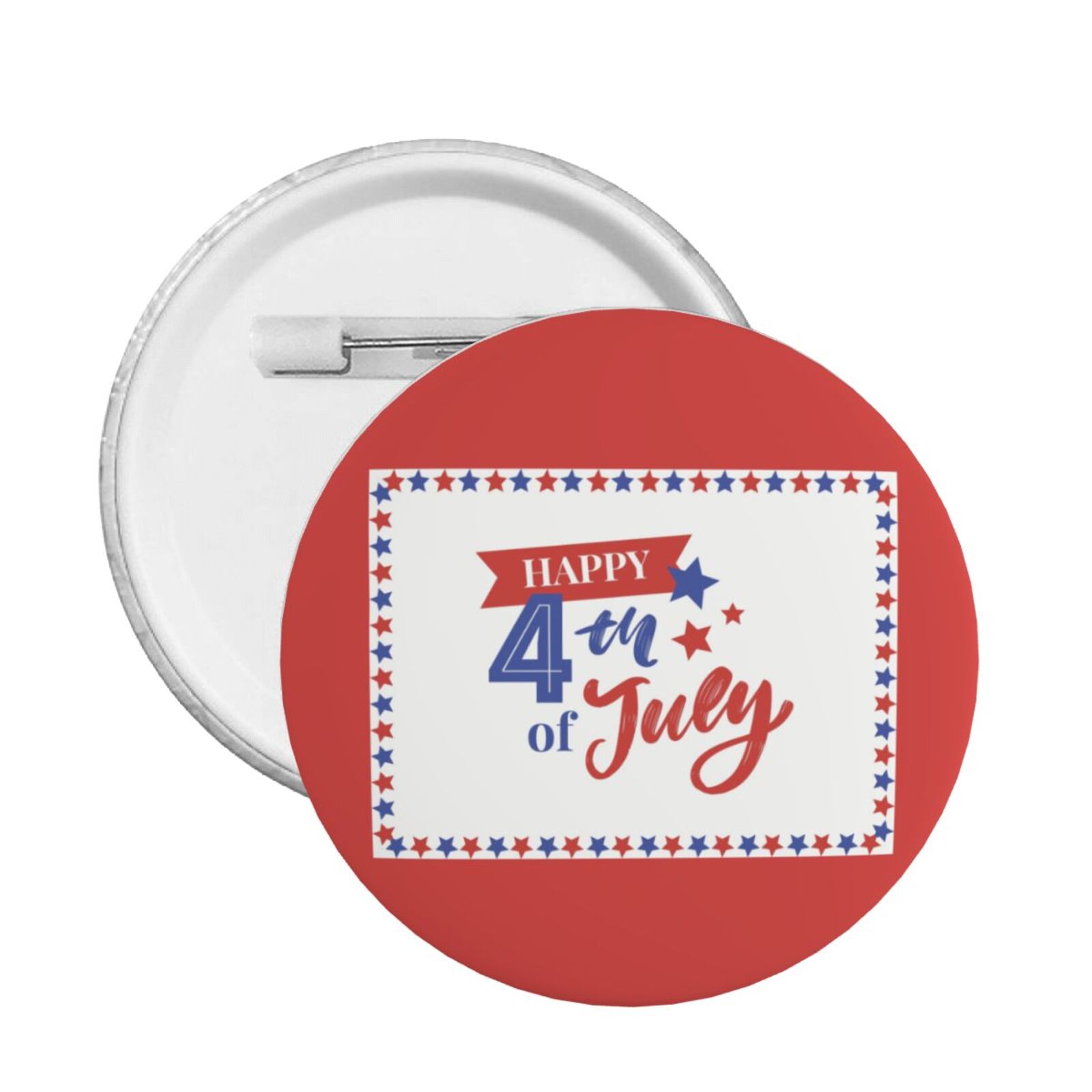 July Of 4th Independence Day Circular Button Fashion Badge Decoration ...