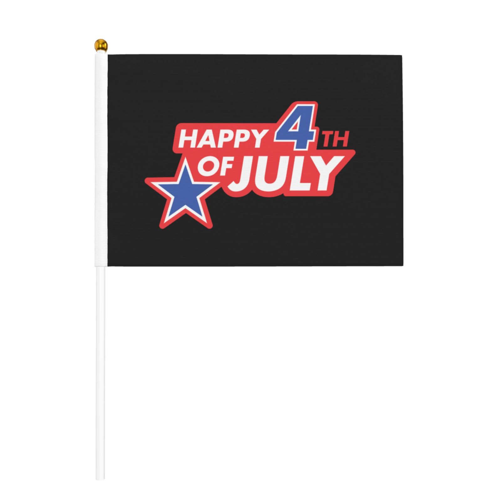 July Of 4th Independence Dayhand Held Small Mini Stick Flags ...