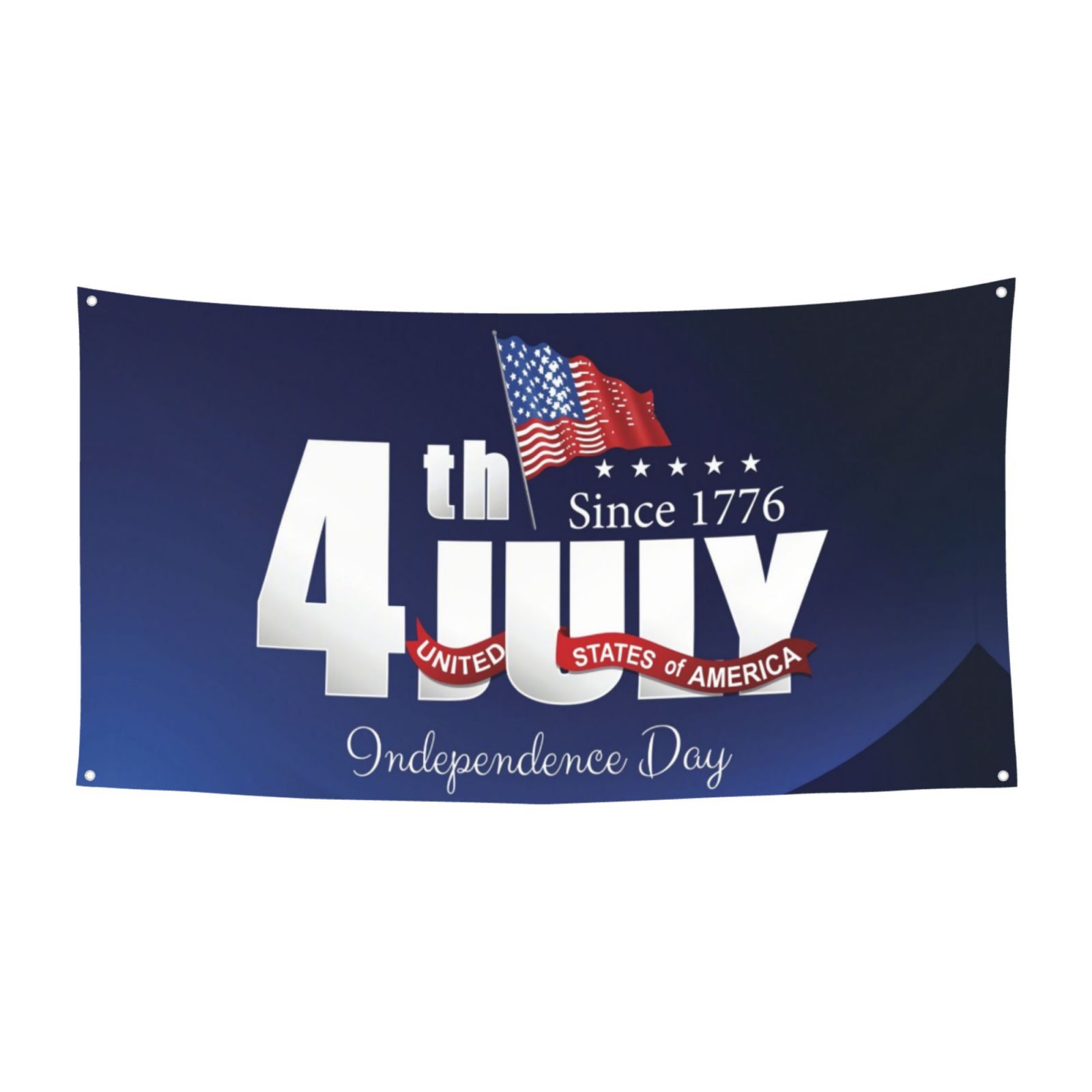 July of 4th Happy Independence Day Banner Backdrop Flag Photography ...
